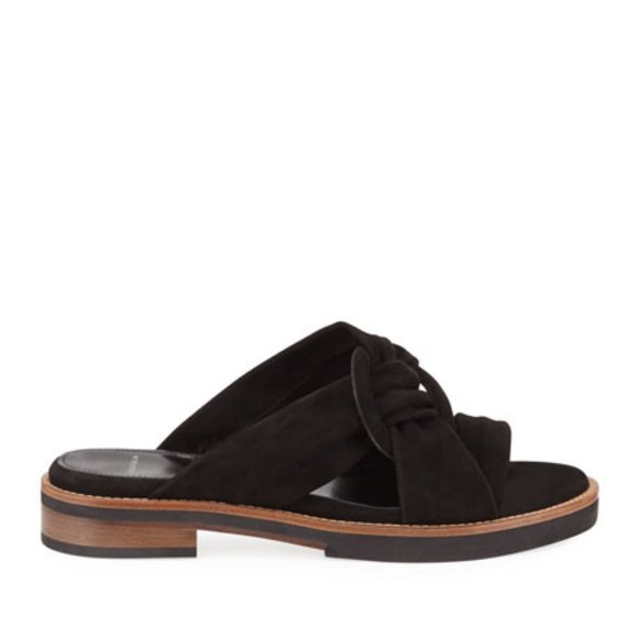 Aquatalia | Shoes | Nwt Aquatalia Harley Suede Knot Sandals Slides ...